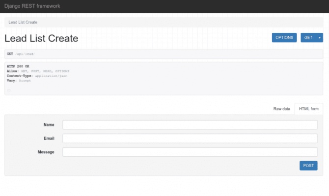 Бэкенд на Django и фронтенд на React пишем приложение