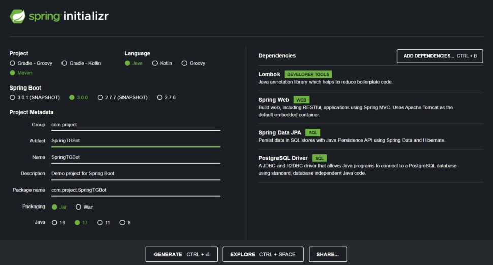Telegram-бот счётчик сообщений на Java и Spring — Tproger